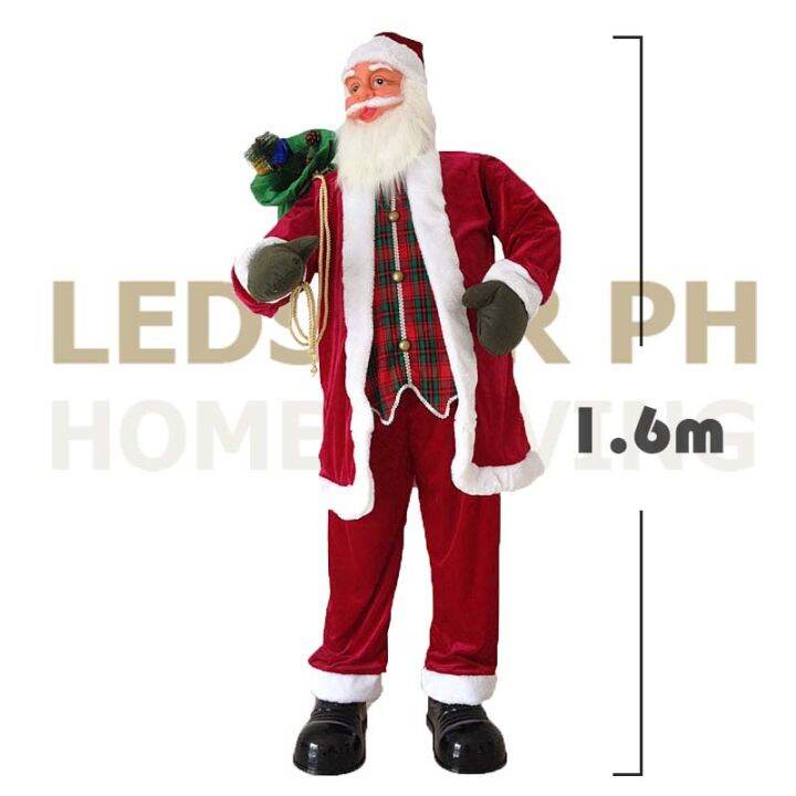 Life Size Singing And Dancing Santa Claus Sound Sensor Christmas ...