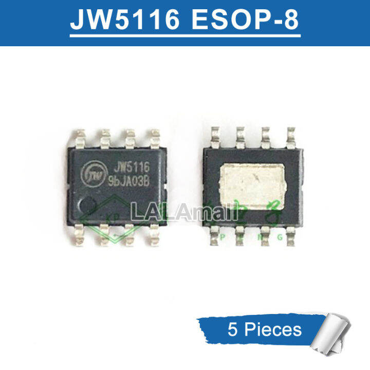 5pcs JW5116 ESOP-8 JW5116F SOP8 JW 5116 SOP-8 SMD 3A/40V DC-DC Asynchronous Step-down Converter ...