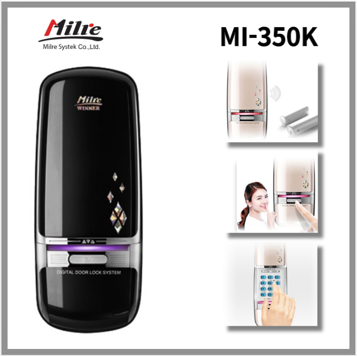 Milre systec MI-350K Digital Door Lock Number Exclusive Winner+ 4p Battery Keyless Lock Digital ...
