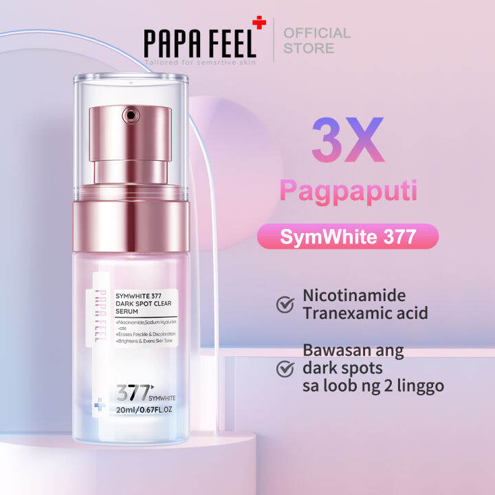 PAPA FEEL SYMWHITE 377 Serum Whitening dark spot clear Anti-Aging Facial Serum 20ml | Lazada PH