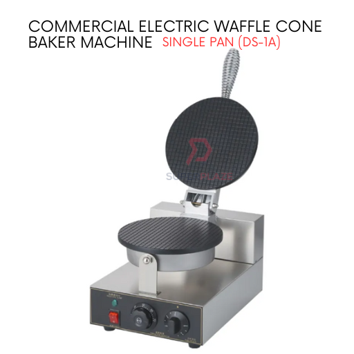 Single Pan DS-1A Commercial Electric Waffle Cone Maker Non Stick Ice ...