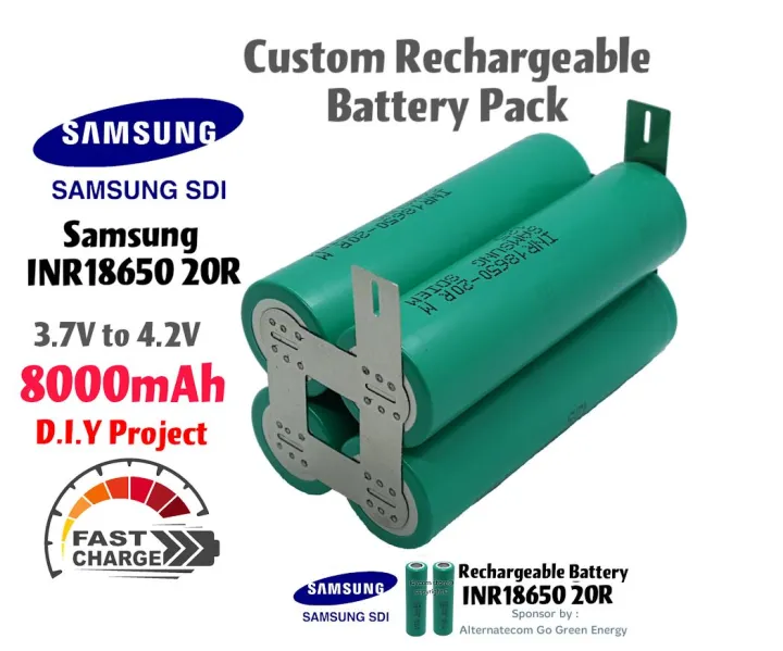 Custom Rechargeable Battery Pack Cuboid 8000mAh 88 Amp 8.0Ah Lithium ...