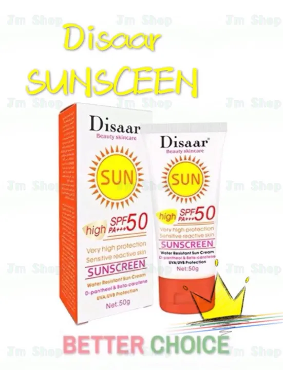 (1PCS) DISAAR (RED) SUNSCREEN UVA/ UVB PROTECTION SPF50 PA+++ WATER ...