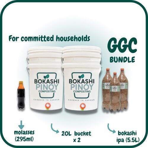 Factory direct sale GGC Bundle - 2 sets of 20 liter capacity buckets, 5 liter Bokashi Bran and ...