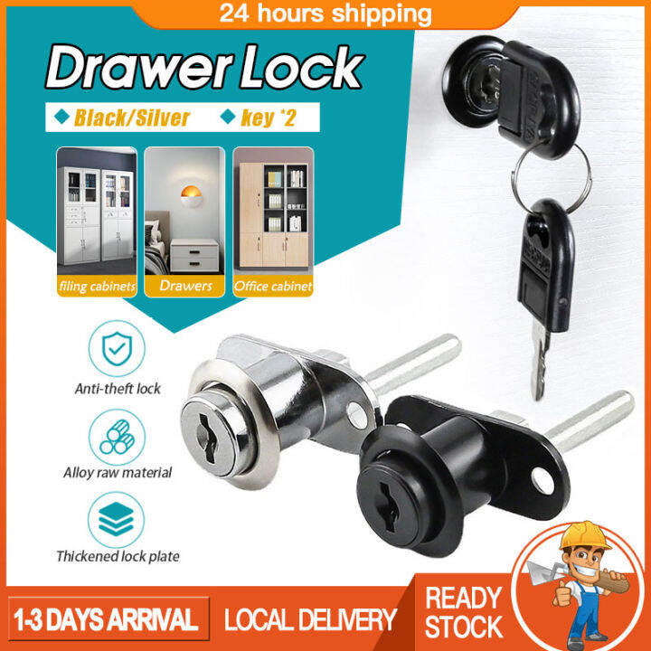 16mm 19mm Central Drawer Cylinder Cam Lock With 2 Keys Three Cabinet ...