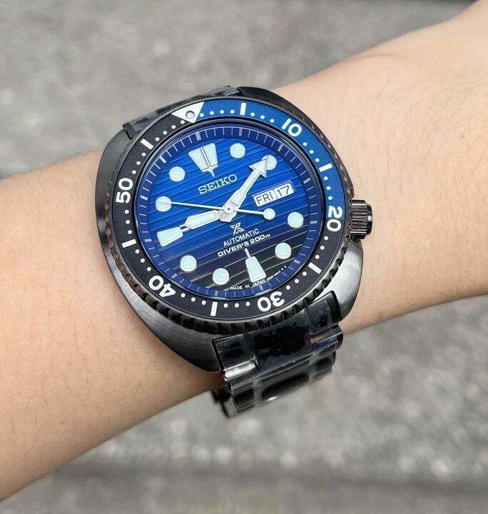 Seiko Prospex Turtle Watch Automatic Diver SRPD11J1 Save The Ocean Blue ...