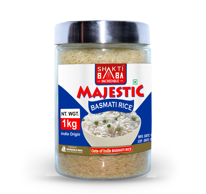 GATE OF INDIA Genuine MAJESTIC BASMATI RICE(No Mixed Grain) IN BOTTLE ...