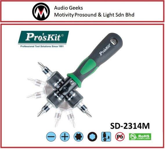 Pro'sKit SD-2314M 25 in 1 Reversible Ratchet Screwdriver Set | Lazada