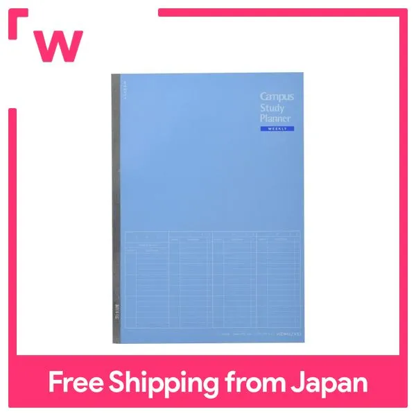 Kokuyo Campus Notebook Study Planner Weekly Ruled B5 Blue No-Y80MW-B ...