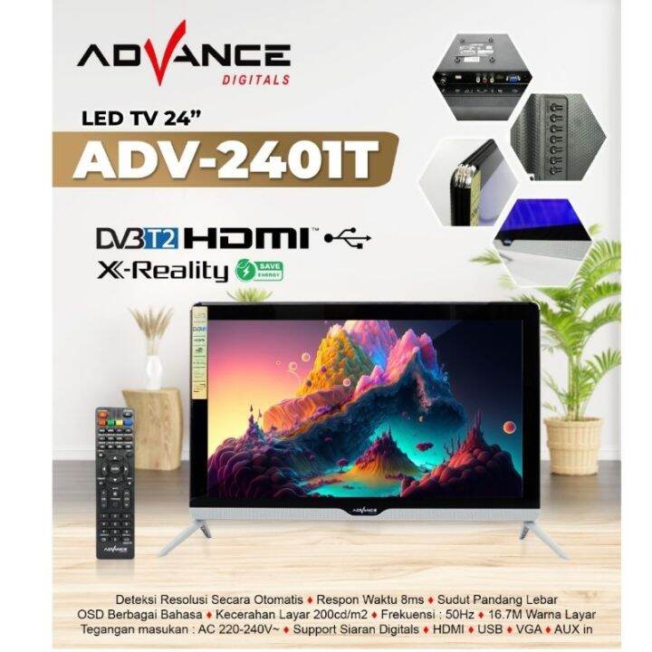 ADVANCE LED TV DIGITAL 24 INCH ADV-2401T | Lazada Indonesia