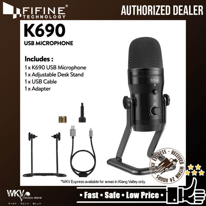 FIFINE K690 USB Microphone with Four Pickup Patterns (K-690) | Lazada