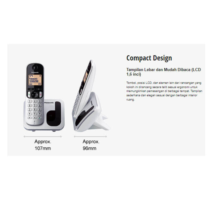 Panasonic KX-TGC210 telepon wireless | Lazada Indonesia