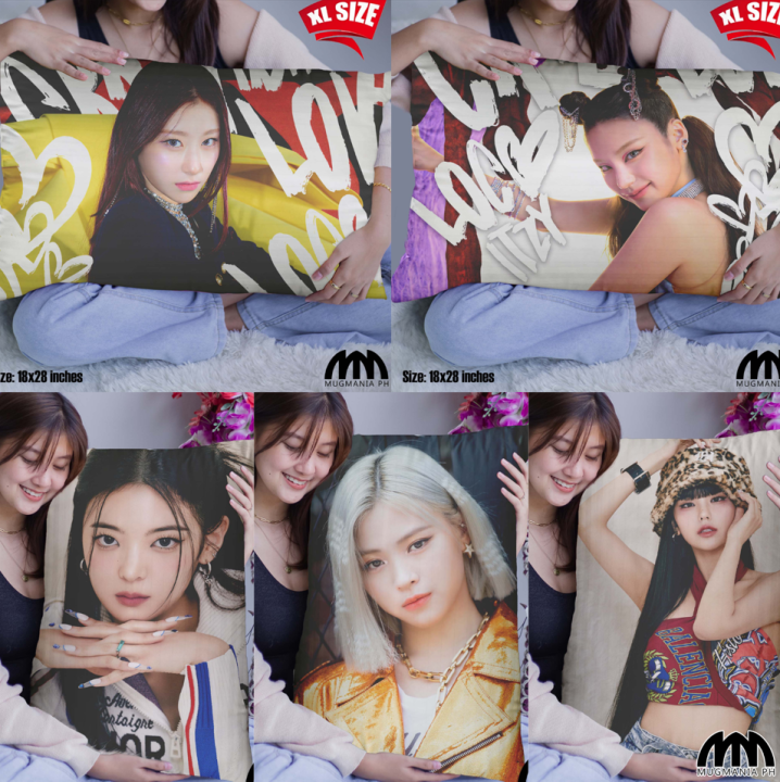 Itzy Merch - XL Pillows - Chaeryeong, Lia, Ryujin, Yeji, Yuna Merch ...
