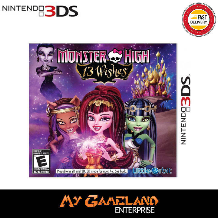 NIntendo 3DS Monster High 13 Wishes: The Official Game (English) | Lazada