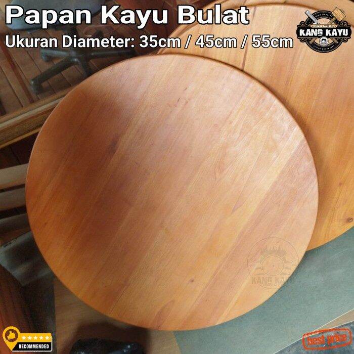 Papan kayu bulat 35-55cm kayu jati bahan meja kursi | Lazada Indonesia