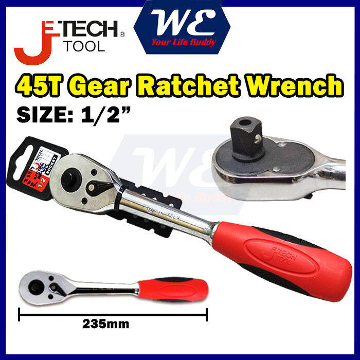 JETECH 1/2" 45 GEAR CRV RATCHET WRENCH (SOFTGRIP) / 45 GIGI GEAR BOX ...