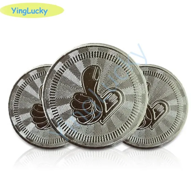 100 Pcs 25 * 1.85mm Metal Arcade Game Tokens Stainless Steel Arcade ...
