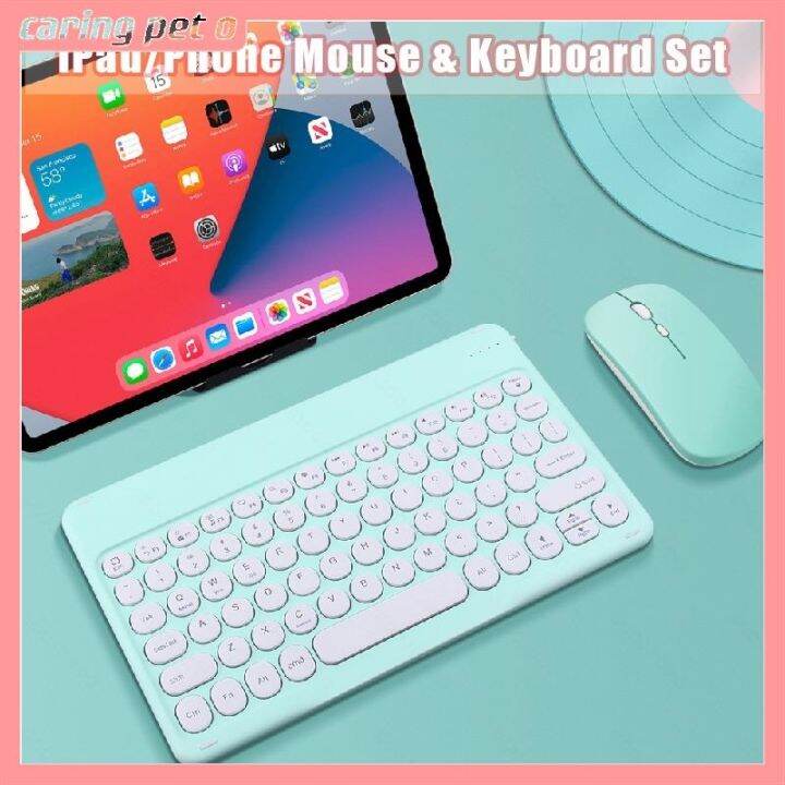 Mini Wireless Bluetooth Keyboard Mouse Set Android Phone iPad Tablet ...
