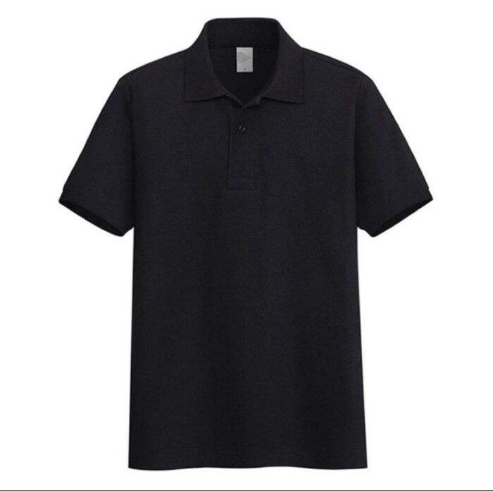Kaos polo shirt polos Hitam | kaos kerah pria seragam polos - Hitam ...