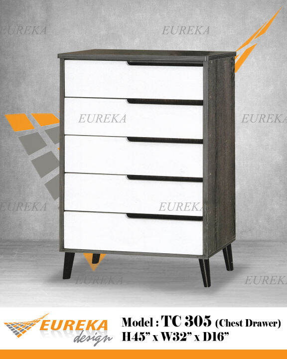 EUREKA 315 3ft Modern Chest Drawer / Almari Laci Kabinet Moden ...