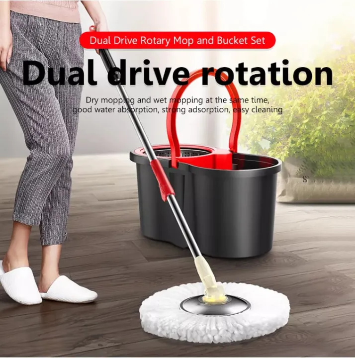 Mop Rotary mop Stainless steel spiral barrel Rapid cleaning, new realm ...