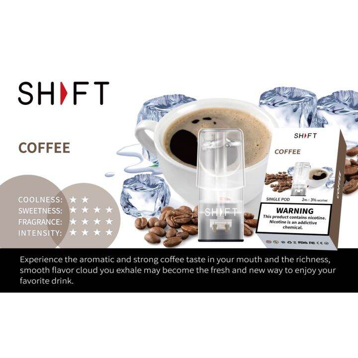 SHFT ELITE SINGLE POD (3 NICOTINE) (COFFEE) | Lazada PH