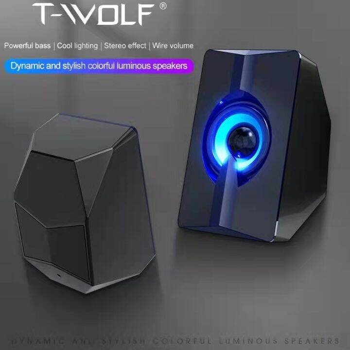 【DVK】T-Wolf S5 RGB Speaker with Diaphragm Creative Desktop Computer ...
