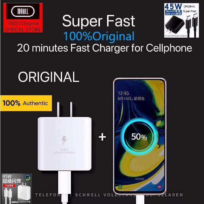 MGALL Original Super Fast Charger 45W PD Type C to Type C For Samsung ...