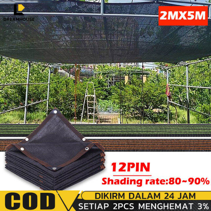 Jaring Penahan Matahari Luar Ruangan, Terpal Kasa Taman, Kain Kanopi ...