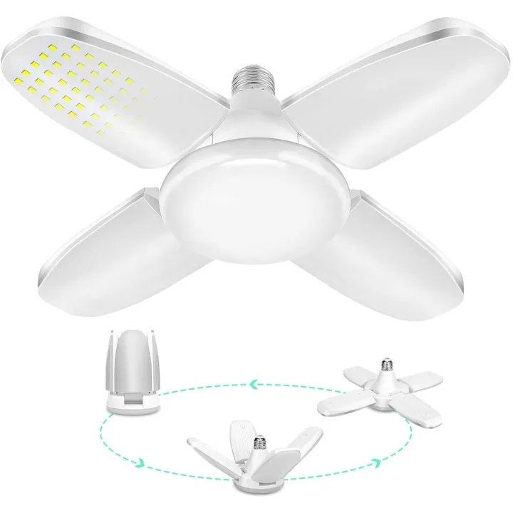 Mini 4+1 Deformable LED Ceiling Light Fan Blade Bulb with 4 Adjustable ...