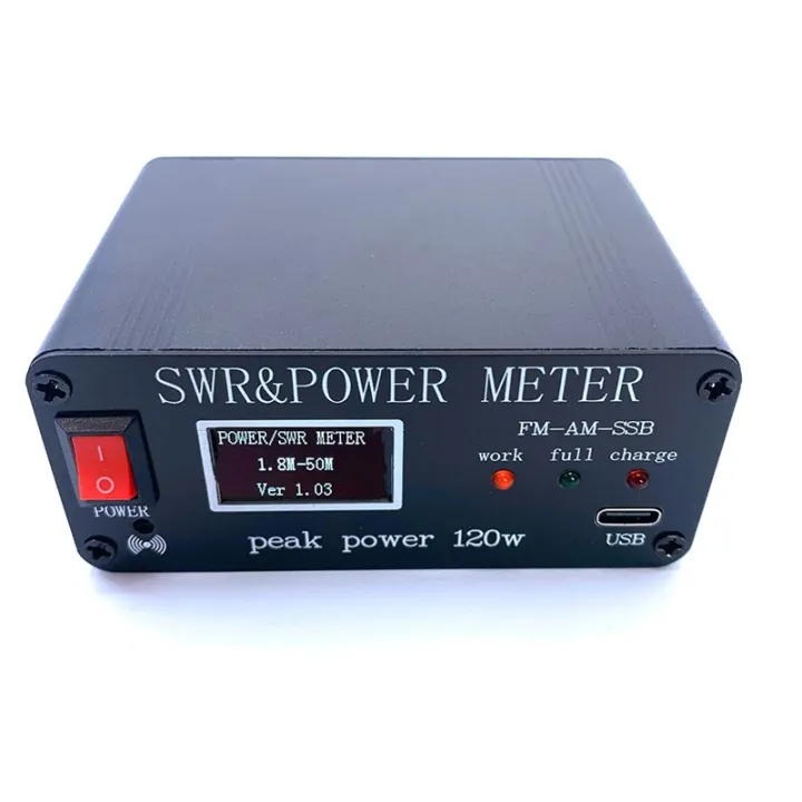 FM AM SSB 1.8MHz-50MHz SWR Power Watt Meter SWR & Power Meter Peak ...