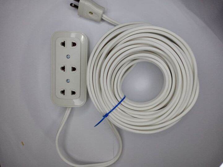 50 meters meter Heavy Duty Extension cord wire (3) three gang flat cord ...