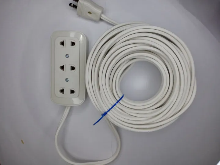 40 meters Heavy Duty Extension Cord wire (3)Three Gang flat cord #16 ...