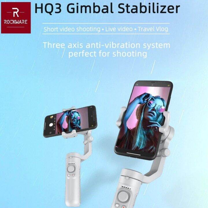 ROCKWARE RW-HQ3 - 3-Axis Folding Stabilizer - Gimbal Smartphone ...