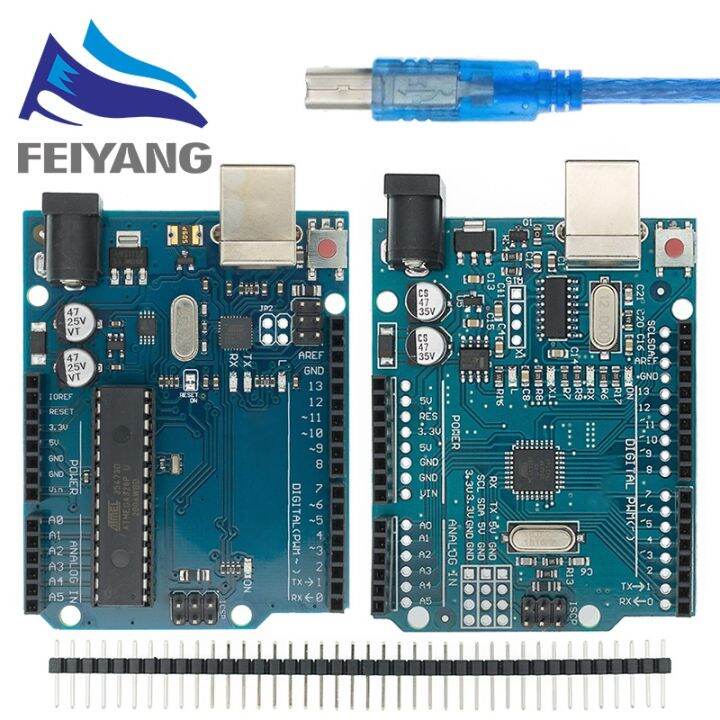 บอร์ดไมโครคอนโทรลเลอร์ Arduino Uno R3 Mega328P Atmega16U2 ขนาดกะทัดรัด ...