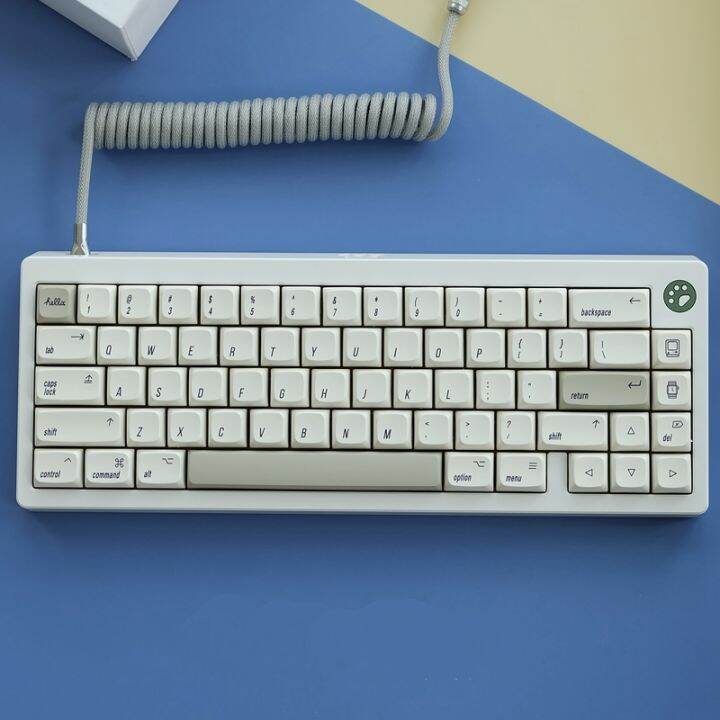 【Keycap Only】166 Keys/set White Retro Apple Style PBT Dye Subbed ...