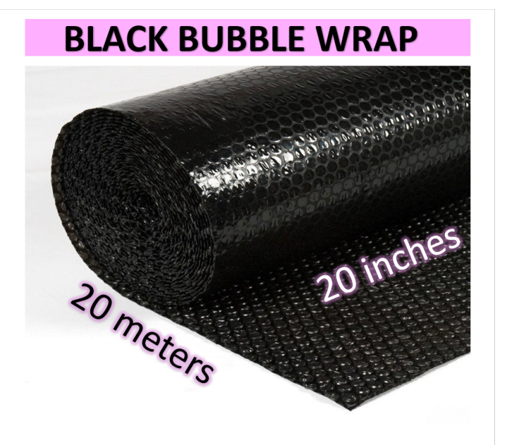 BLACK BUBBLE WRAP 20inches by 20meters (B L A C K) | Lazada PH