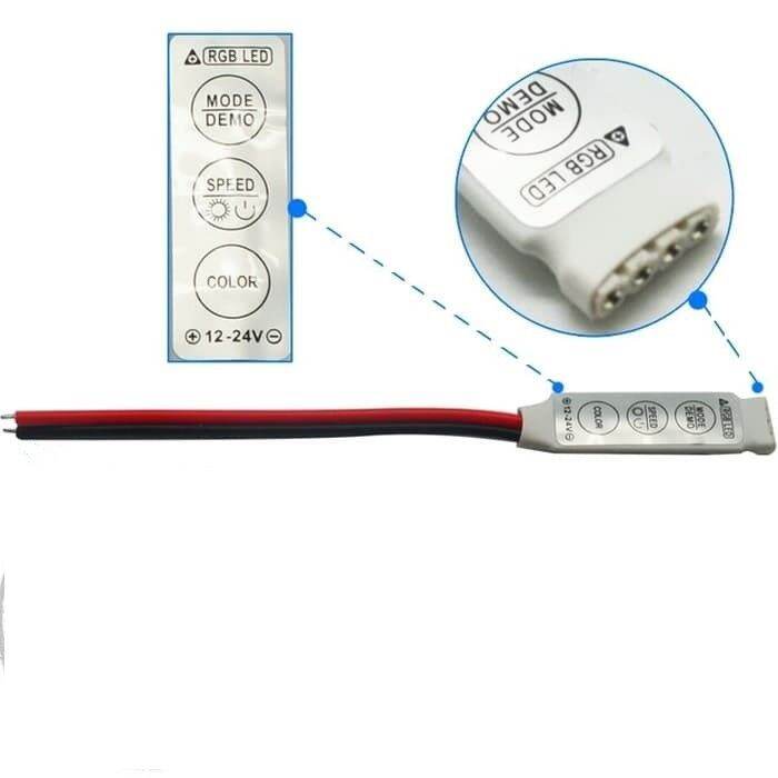 Led Controller Dimmer Rgb Mini Modul Led Controler B 12-24V 6A | Lazada ...