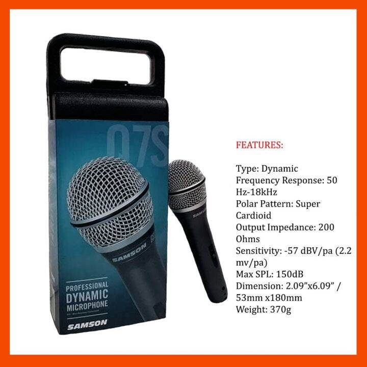 SAMSON BRAND MICROPHONE - SUPER HEAVY DUTY with Free 10 Meters Cord ...