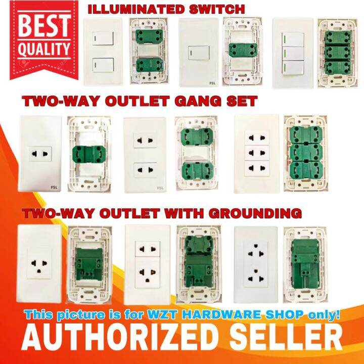 FSL Universal Wide Series 1 , 2 , 3 Gang Outlet / Switch | Lazada PH