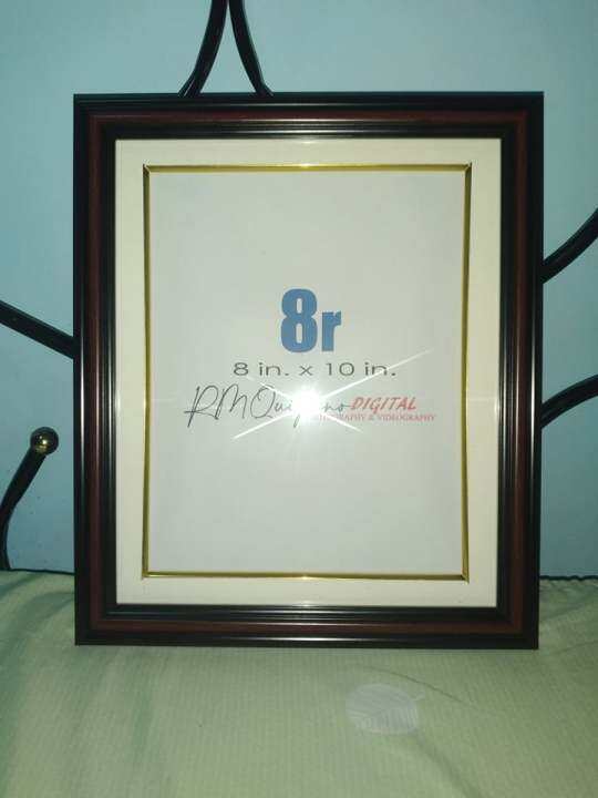 Picture Frames (Modern Maroon) with matting + Gold Lining (5r, 8r, 10r ...