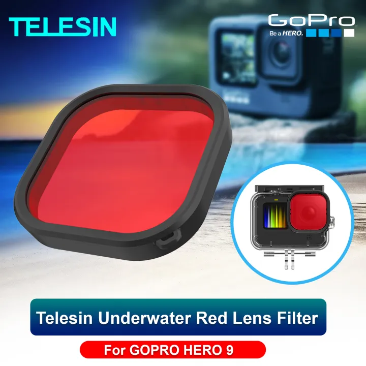 Telesin Red Dive Lens Filter Underwater Video Photography for GoPro ...