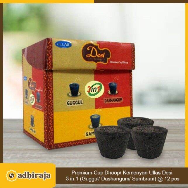 Kemenyan Premium Cup Dhoop Ullas Desi 3 in 1 isi 12pcs | Lazada Indonesia