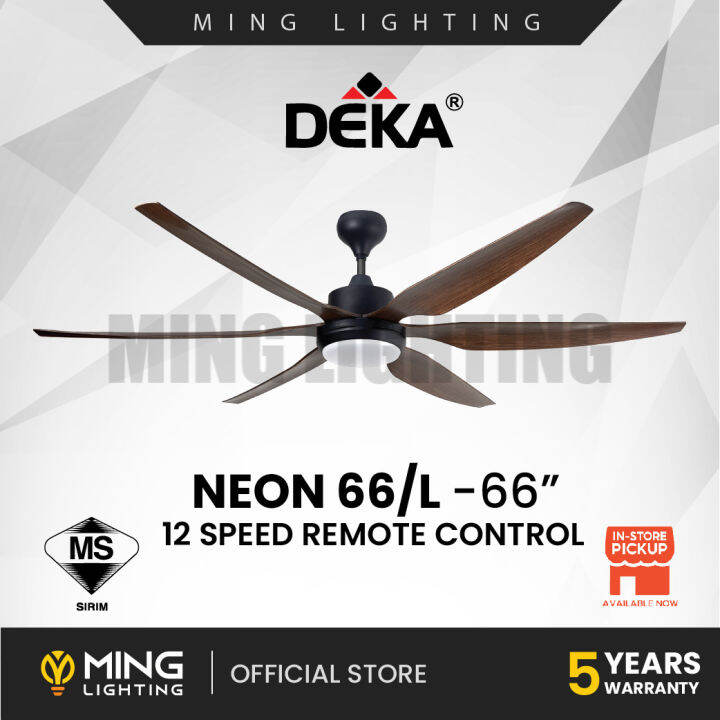 (Sirim) DEKA NEON 66 LED Ceiling Fan Blades Remote Control Fans DC ...