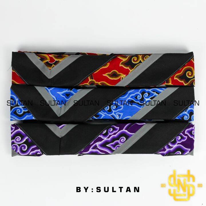 Scarf Megamendung Lis Warna Syal Warna Merah Ungu Biru Megamendung Scraft Syal Batik Pramuka