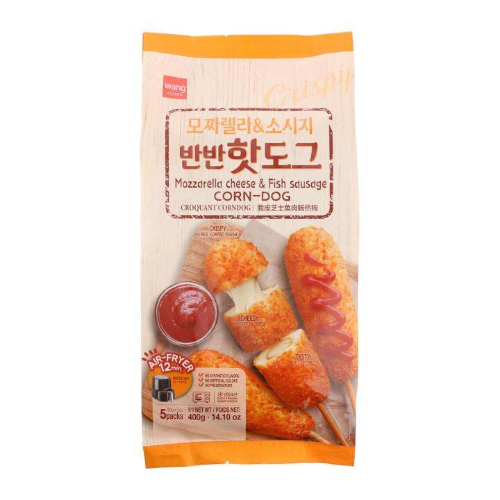 Wang Korea Korean Mozzarella Cheese and Fish Sausage Corn Dog - Frozen ...