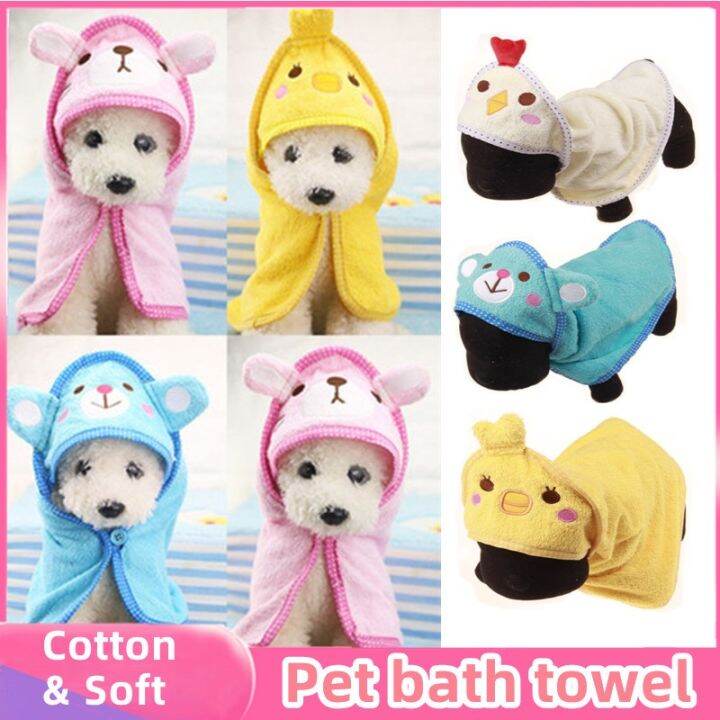 Cute Pet Dog Towel Soft Drying Bath Pet Towel For Dog Cat Hoodies Puppy ...