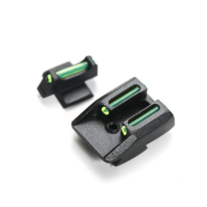 Fiber Optic 3 Dot Aluminum Alloy Sights Front and Rear Red Green Orange ...