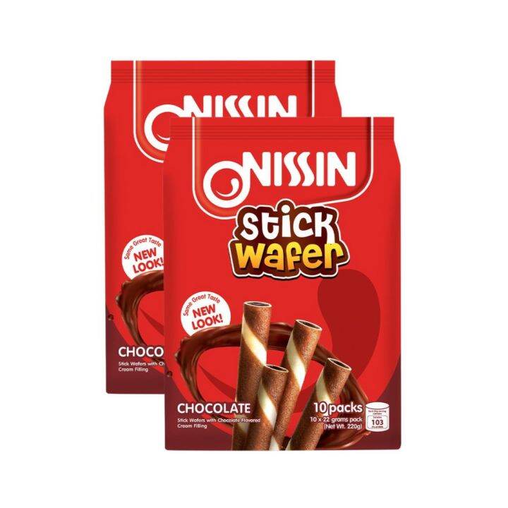 Nissin Stick Wafer Chocolate 22g x 10 -"Bundle of 2" | Lazada PH