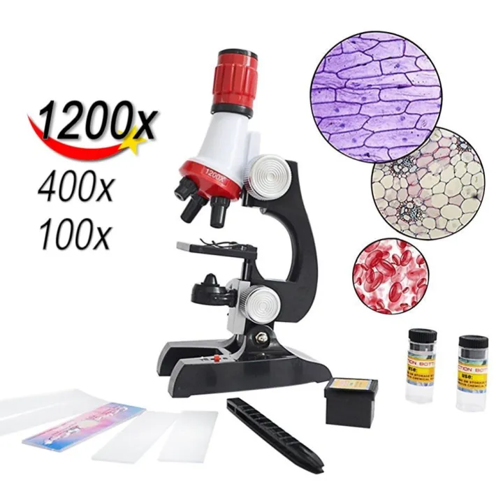 Microscope Toy Kids Early Educational Science Lab 100X 400X and 1200X ...